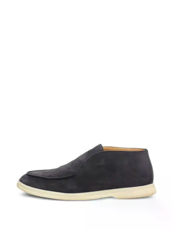 Loro Piana Open Walk Suede Loafers - Blue