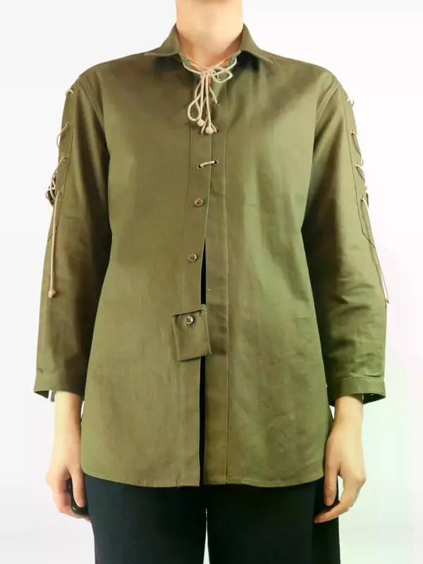 Saint Laurent Cotton Lace-up Shirt