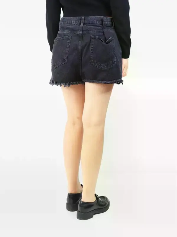 Raey Frayed Edge Denim Mini Shorts