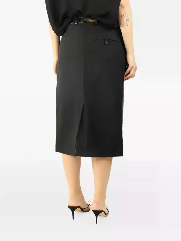 Stella McCartney Croc-embossed Midi Skirt