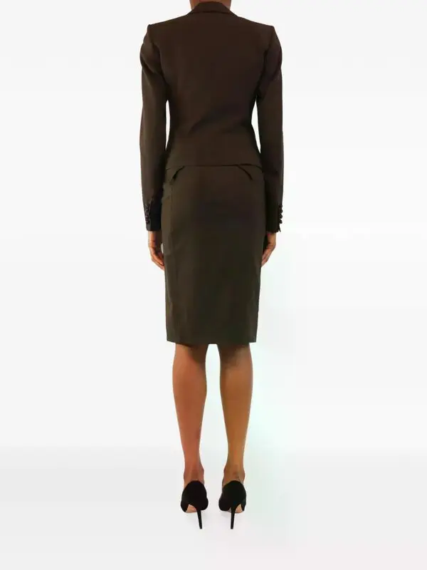 Saint Laurent Belted Skirt Suit