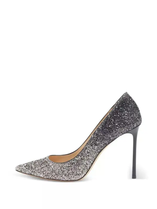 JIMMY CHOO Romy Glitter Pumps - Silver