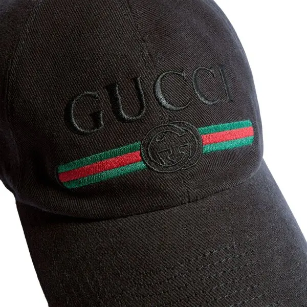 Gucci Embroidered Cotton Baseball Cap