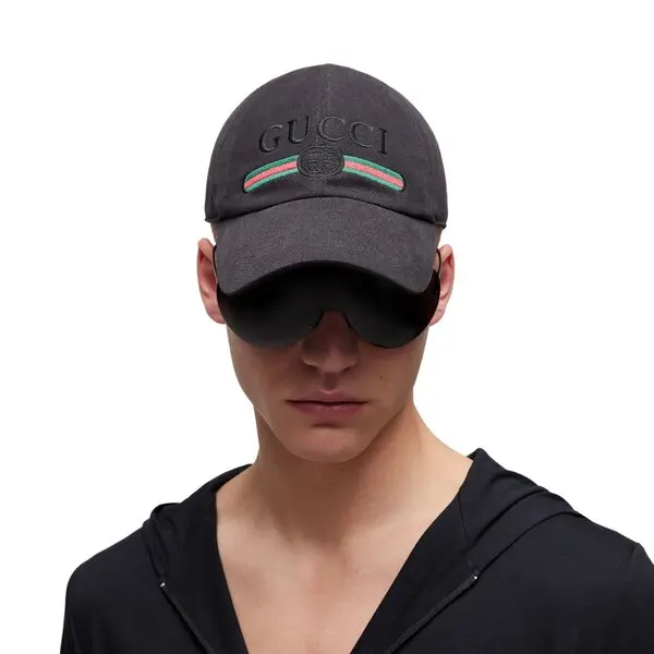Gucci Embroidered Cotton Baseball Cap