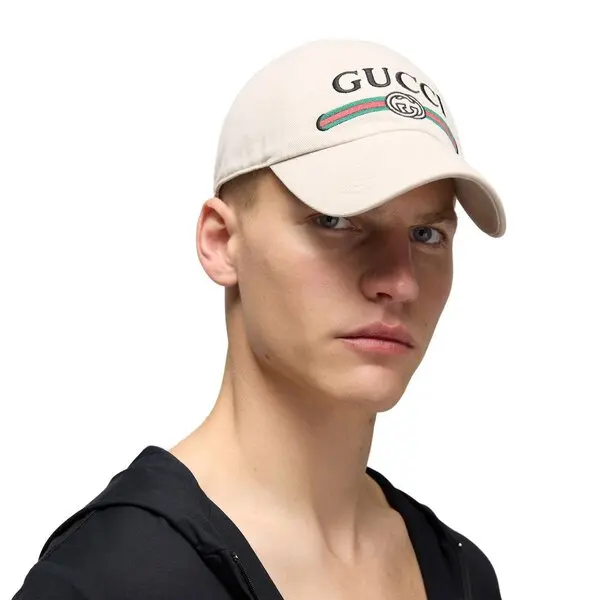 Gucci Embroidered Cotton Baseball Hat