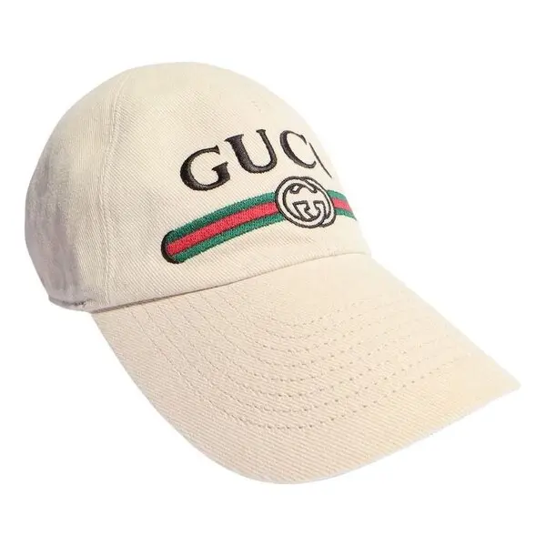 Gucci Embroidered Cotton Baseball Hat - Ivory
