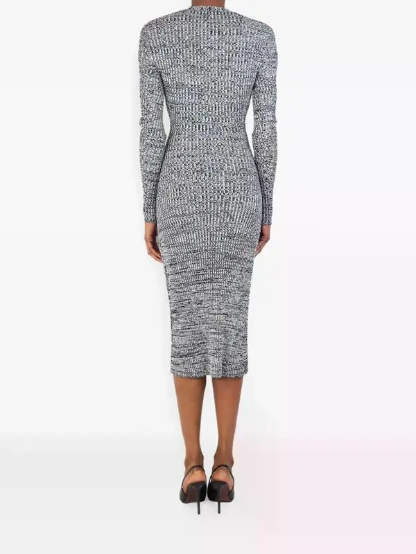 Baum Und Pferdgarten Melange Ribbed-knit Midi Dress
