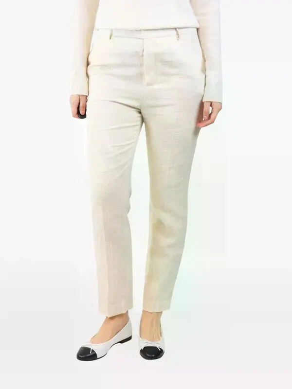 Rick Owens Textured Linen And Wool Blend Trousers