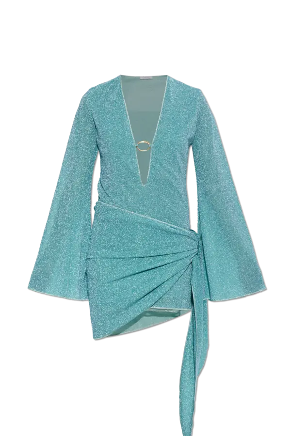 Oseree Dress With Lurex Thread - Blue
