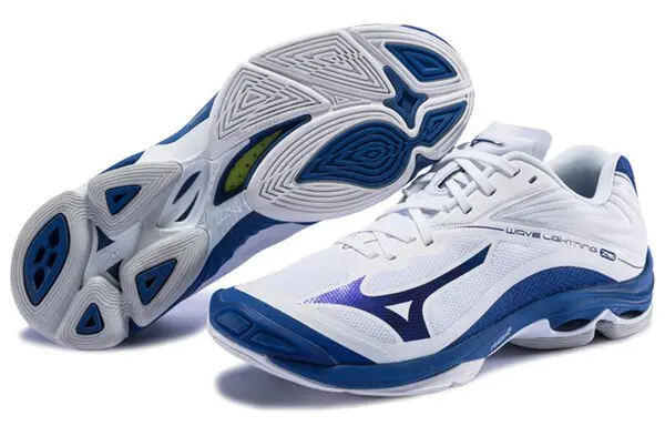 Mizuno Wave Lightning Z6 Low Top Athletic Sneakers - White/blue
