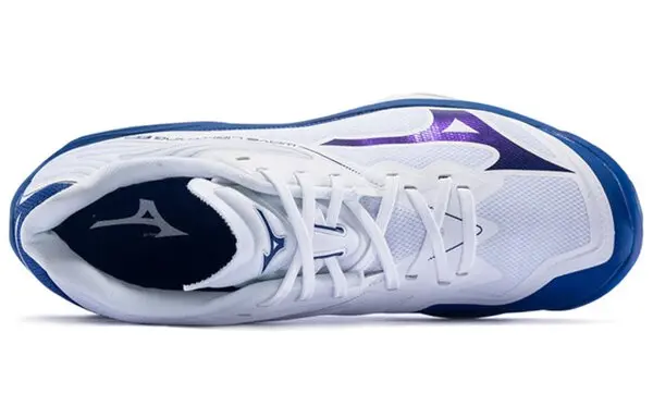 Mizuno Wave Lightning Z6 Low Top Athletic Sneakers - White/blue