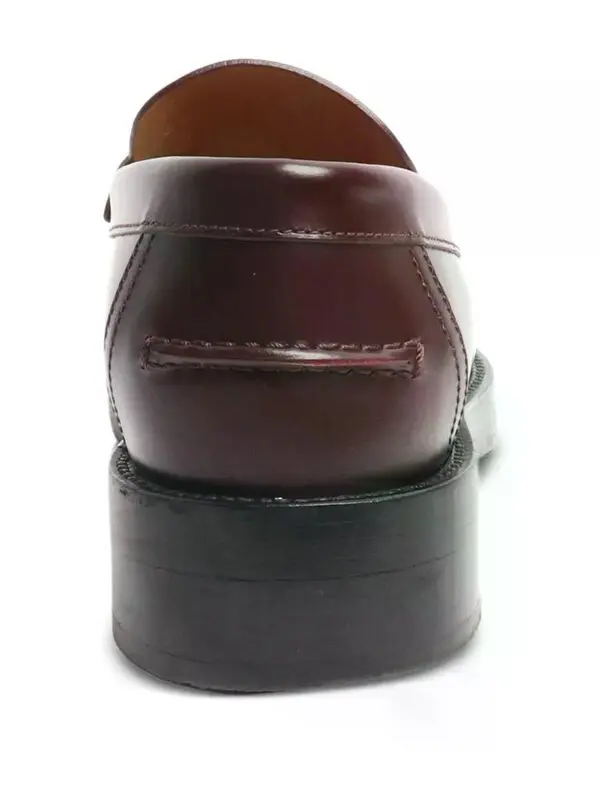 Hermès Burgundy Leather Loafers