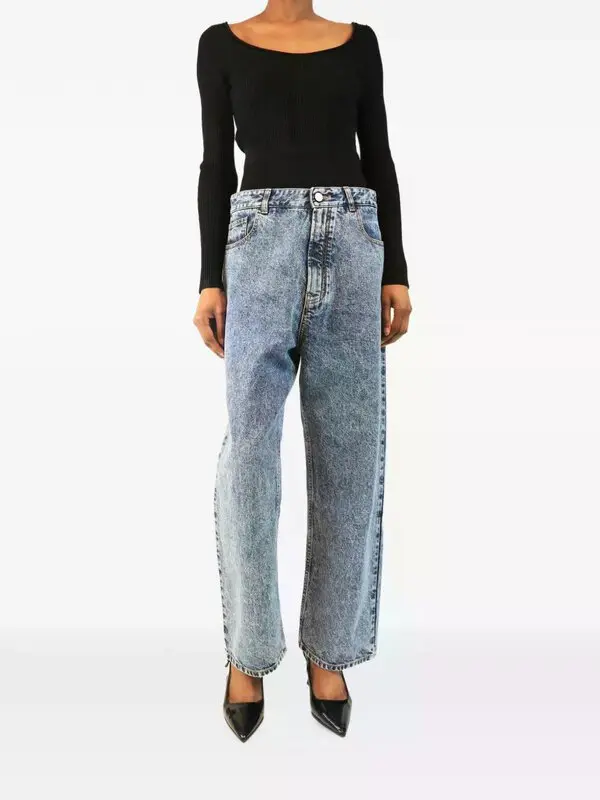 Alaïa Acid-wash Denim Jeans