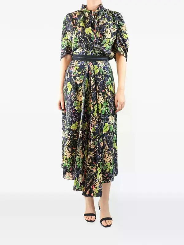 Prada Rose Print Skirt Set