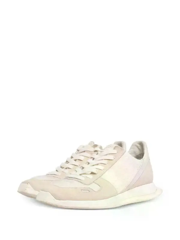Hogan Neutral Suede Lace-up Sneakers