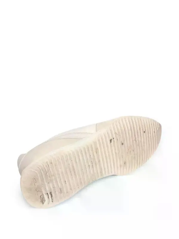 Hogan Neutral Suede Lace-up Sneakers