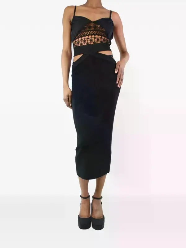 AVITEUR Keely Cut-out Midi Dress