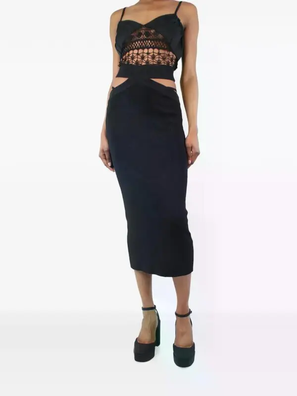 AVITEUR Keely Cut-out Midi Dress