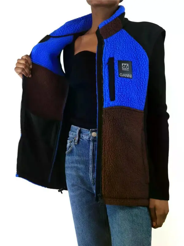 GANNI Color-blocked Fleece Vest
