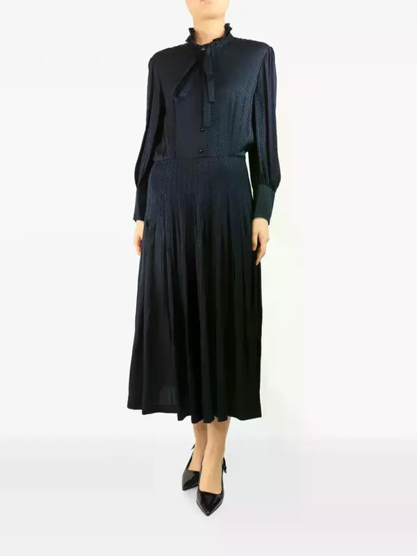 Saint Laurent Houndstooth Midi Dress