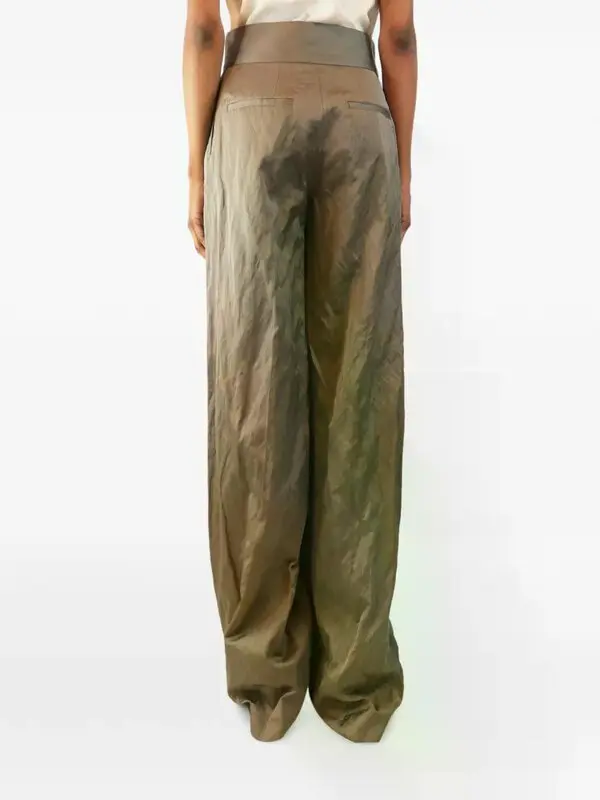 Altuzarra Shimmering Finish High-waisted Wide-leg Trousers