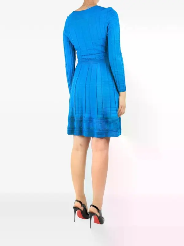 Missoni Long Sleeve Pleated Knit Dress