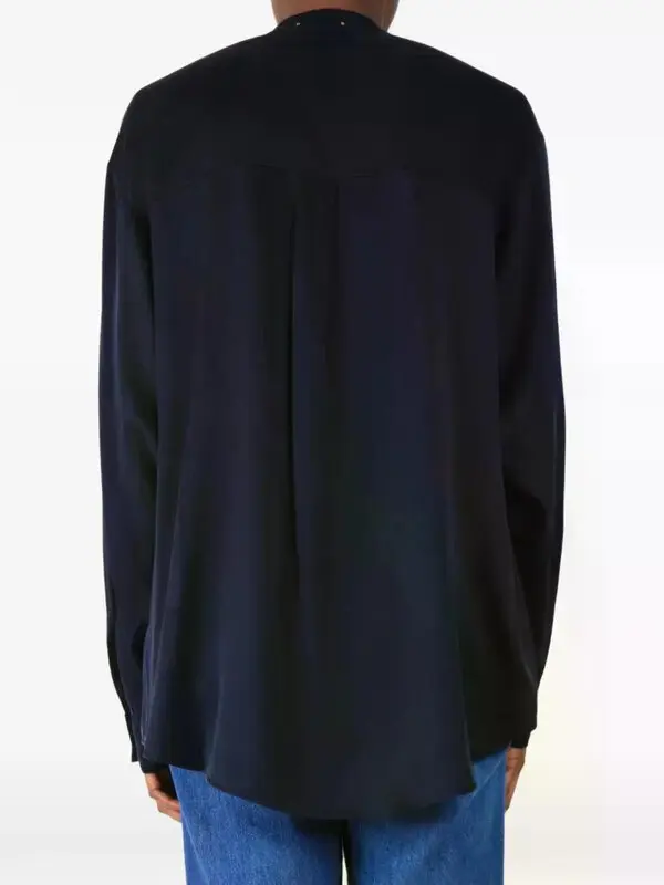 FORTE_FORTE Band Collar Shirt