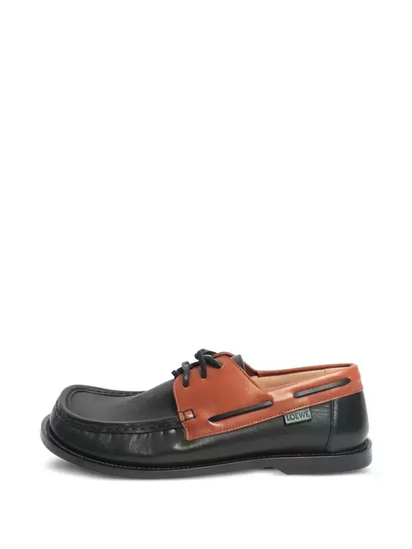 Loewe Campo Boat Shoes - Black