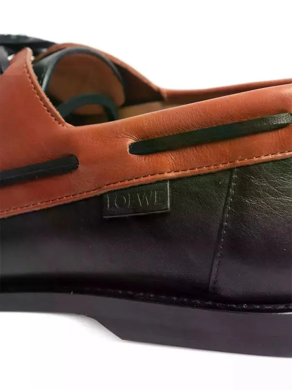 Loewe Campo Boat Shoes - Black