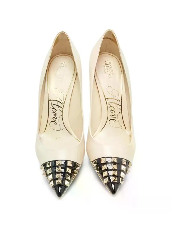 Valentino Garavani Rockstud Leather Heeled Pumps
