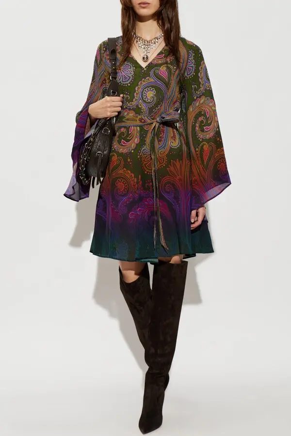 Etro Dress With A Waist Belt