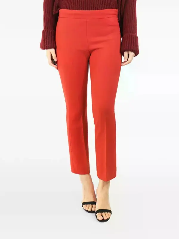 Max Mara Pressed Crease Trousers - Red