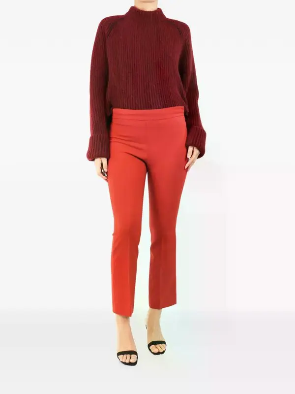 Max Mara Pressed Crease Trousers - Red