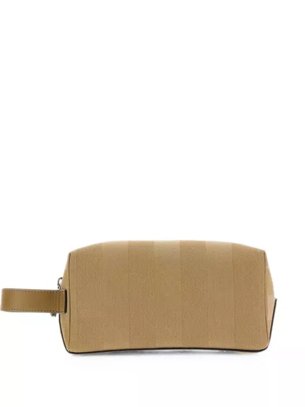 Fendi Stripe Pattern Wash Bag - Neutrals