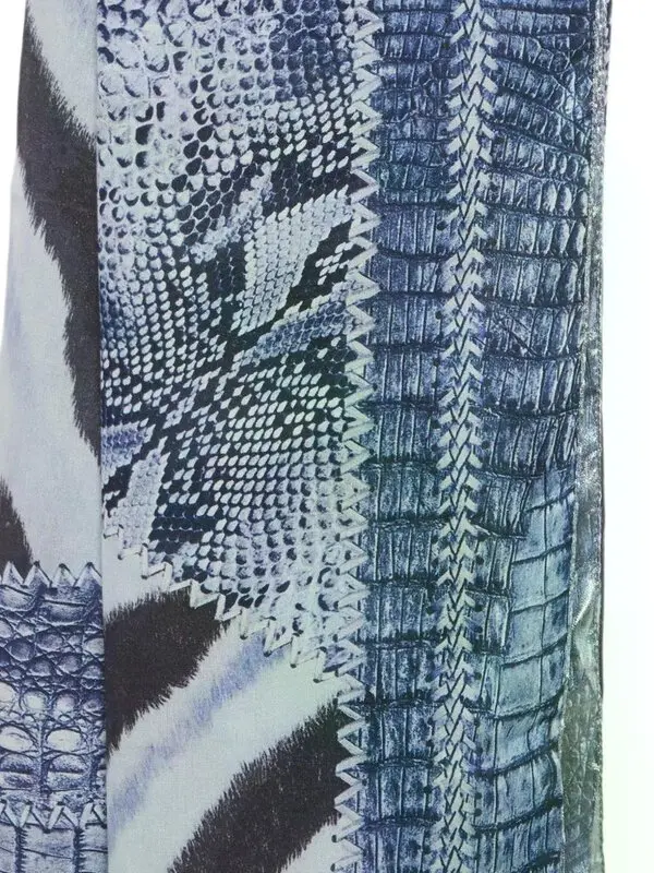 Roberto Cavalli Snake-print Silk Scarf