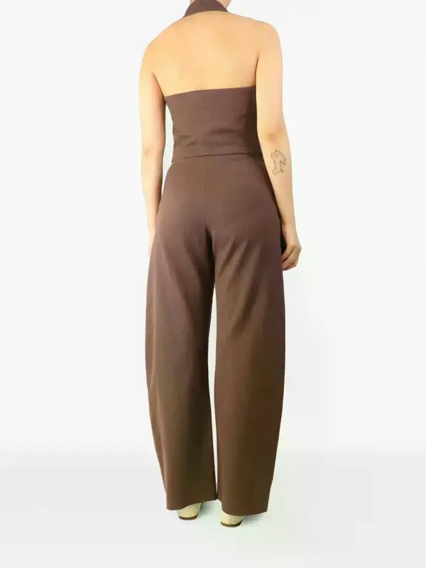 CORTANA Halterneck Wide-leg Trousers Set