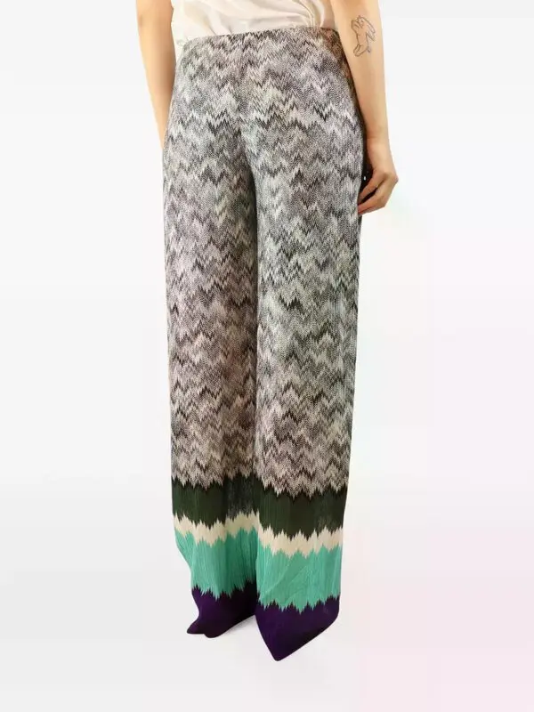 Missoni Zig-zag Straight-leg Trousers - Grey