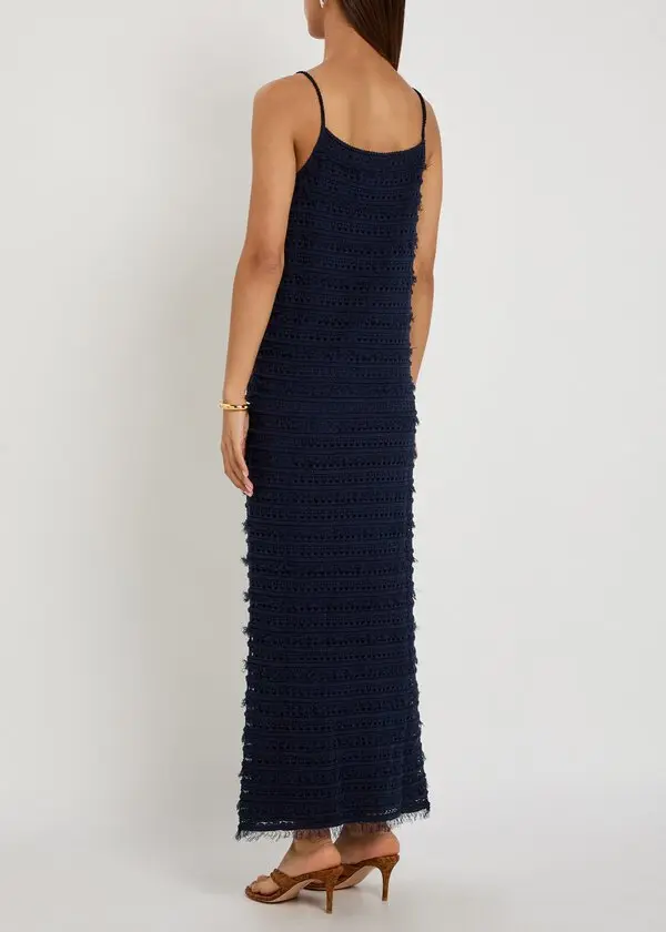 Giuliva Heritage Elizabeth Open-weave Knit Maxi Dress