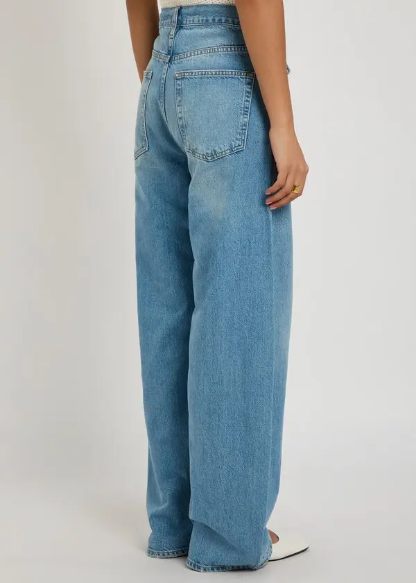 FRAME Off-duty Drawstring Bow Wide-leg Jeans