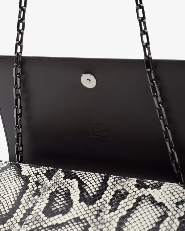 CHRISTIAN LOUBOUTIN Bettina Watersnake Clutch - Natural