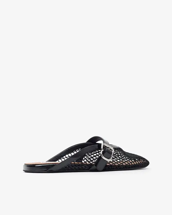 Alaïa Patent Mesh Mule Flats