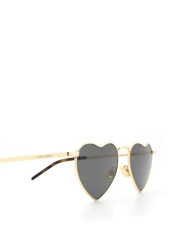 Saint Laurent Loulou Heart-shape Frame Sunglasses - Gray