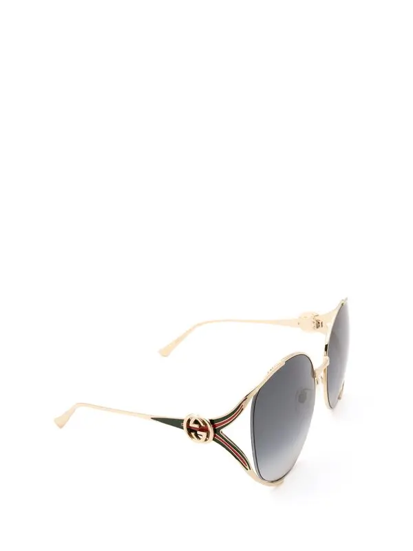 Gucci Round Frame Sunglasses With Gradual Lenses