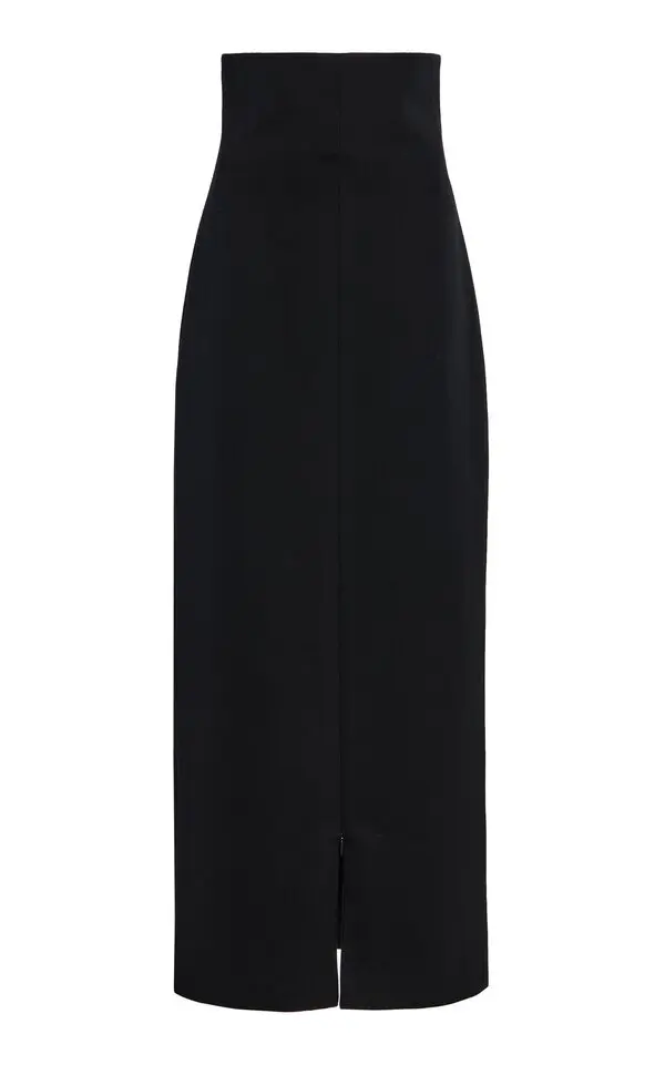 THE ROW Iphora Wool Maxi Skirt - Black