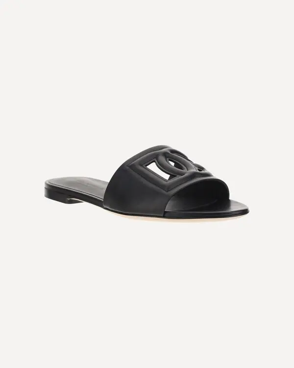 Dolce & Gabbana Leather Sandals - Black