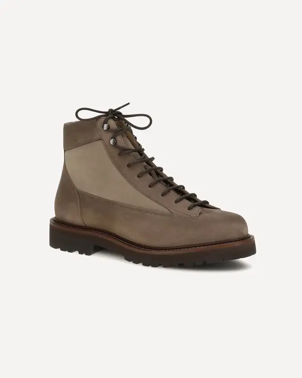 Brunello Cucinelli Suede Lace-up Ankle Boots