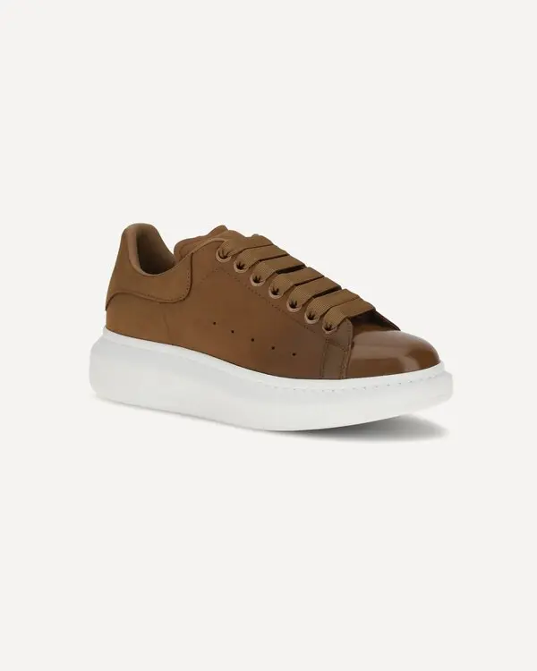 Alexander McQueen Oversized Leather Sneakers - Brown