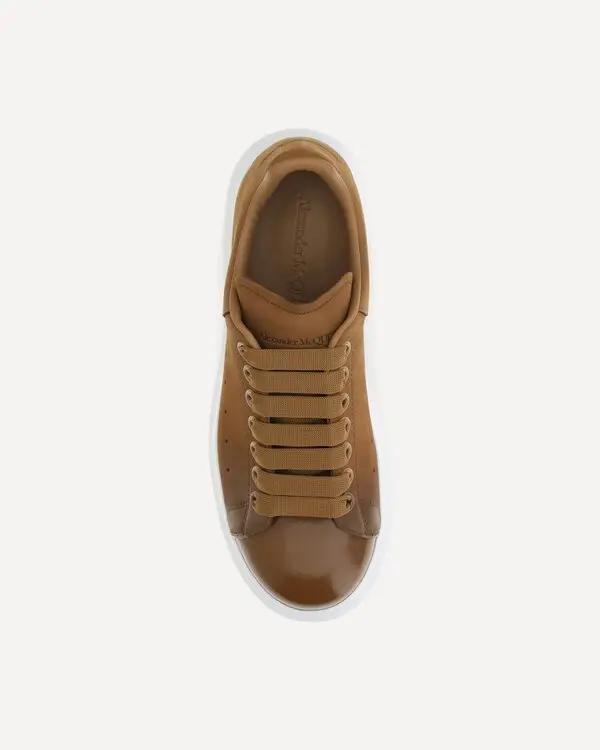 Alexander McQueen Oversized Leather Sneakers - Brown