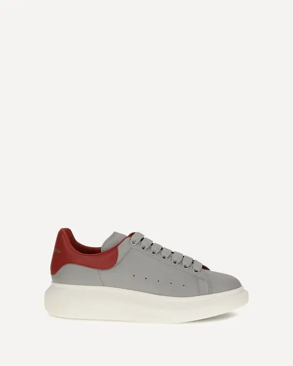 Alexander McQueen Leather Sneakers - Grey
