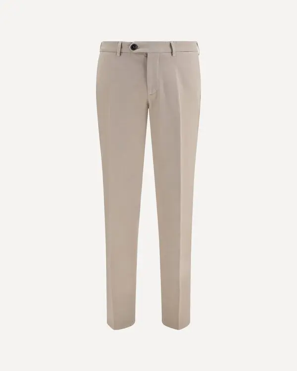 Brunello Cucinelli Dyed Cotton Tailored Trousers - Beige
